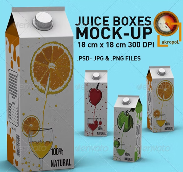 Juice Boxes Mockup Template