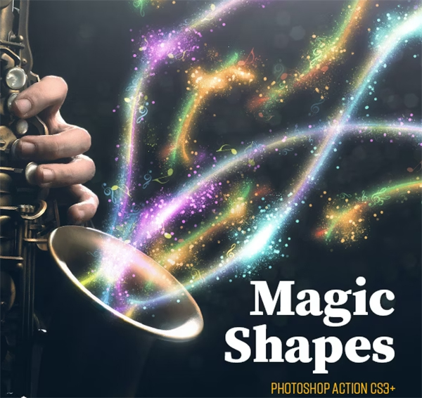Magic Shapes CS3+ Photoshop Action
