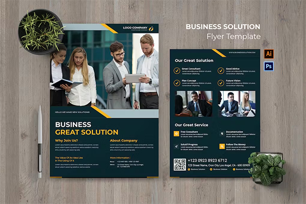Business Solution Flyer Graphic Templates
