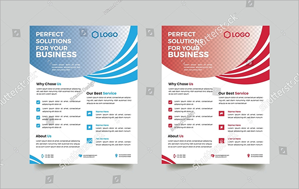 Business Solution Flyer Vector Design
