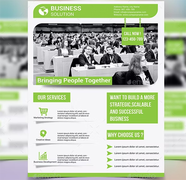 Business Solution PSD Flyer Template