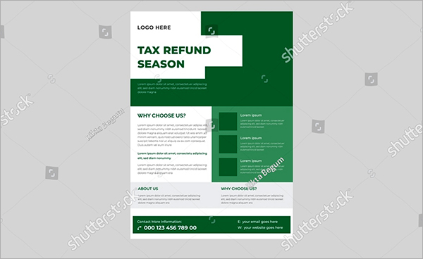 Income Tax Flyer Vector Template