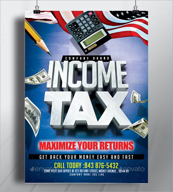Income Tax Photoshop Flyer