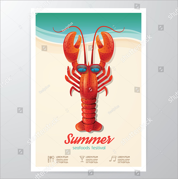 Lobster Vector Flyer Template