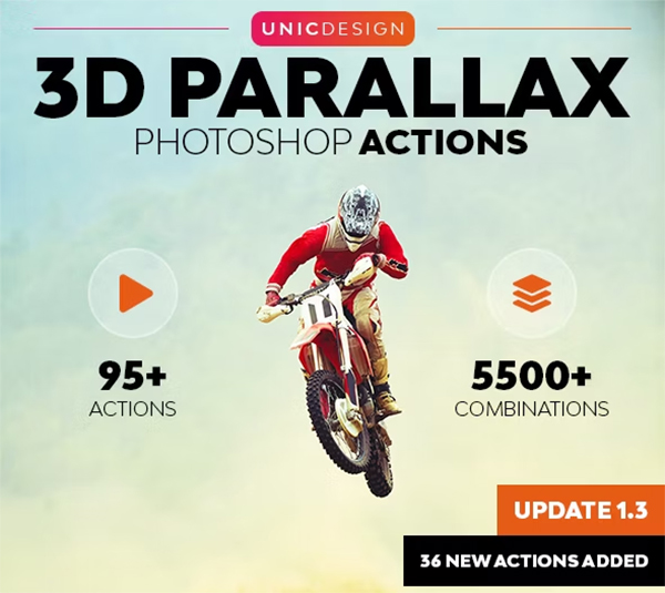 3D Parallax Animated Photoshop Actions
