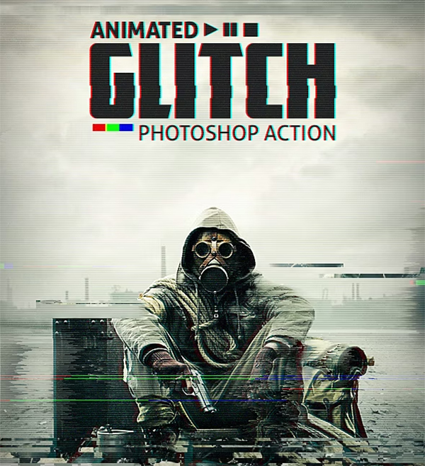 Animated Glitch Photoshop Action