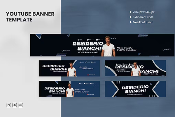 Modern Youtube Banner Template