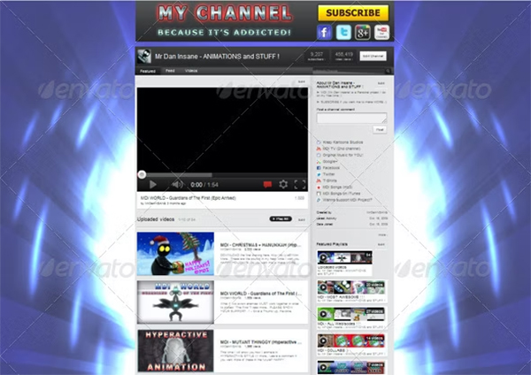 YouTube Channel Dynamic Background