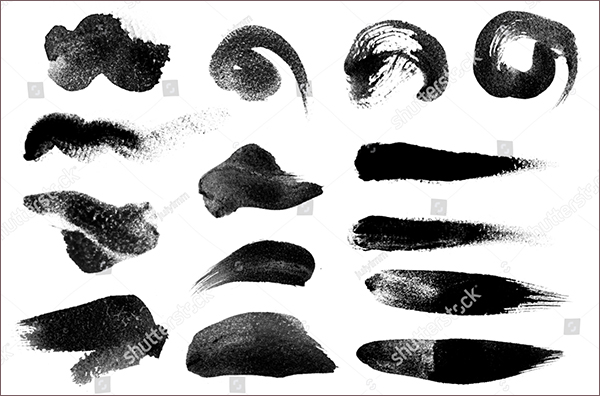 Hand Drawn Water Brushes Template