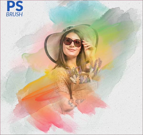 Watercolor Photoshop Brushes Template