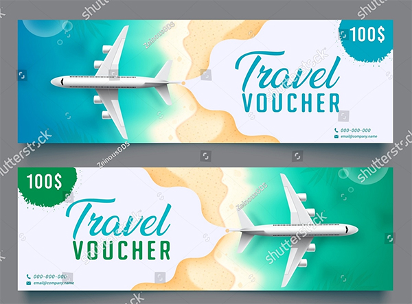 Travel Voucher Vector Template