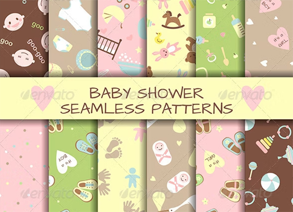 Baby Shower Seamless Patterns Template