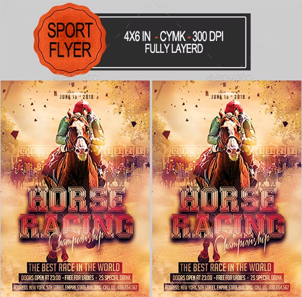Horse Racing Championship Flyer Template
