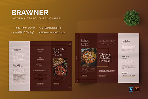 Brawner Trifold Brochure Template