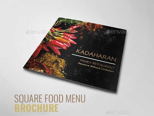 Square Food Product Brochure Template