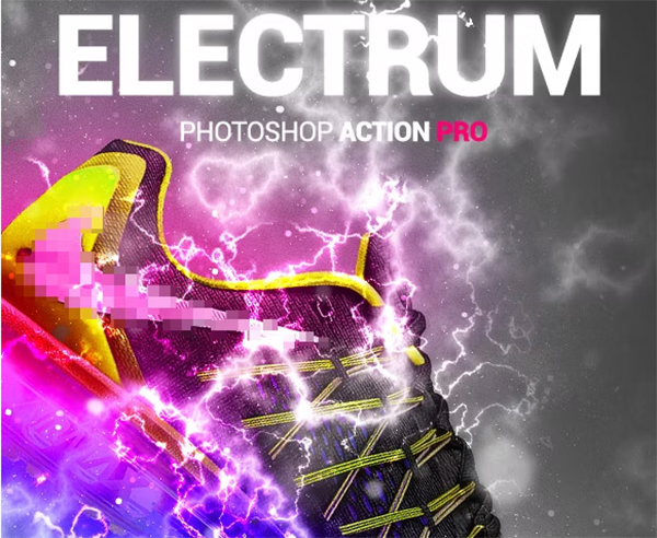 Electric Lightning Electrum Photoshop Action