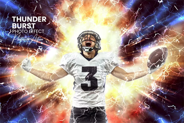 Thunder Burst Photoshop Action