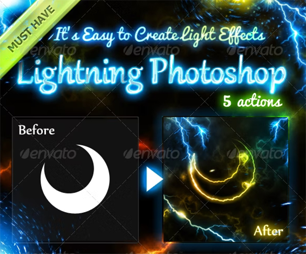 Lightning Light Effects Photoshop Actions