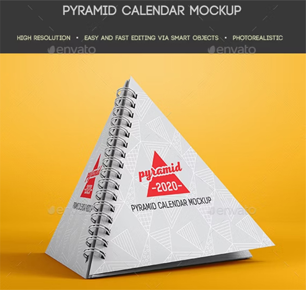 Pyramid Calendar Mockup
