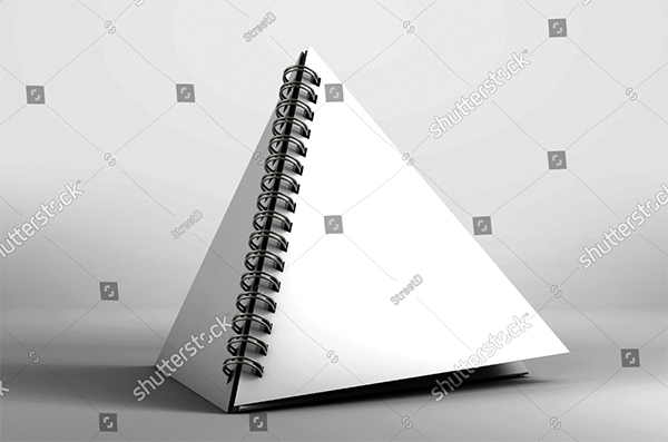 Pyramid Calendar Vector 3D Mockup