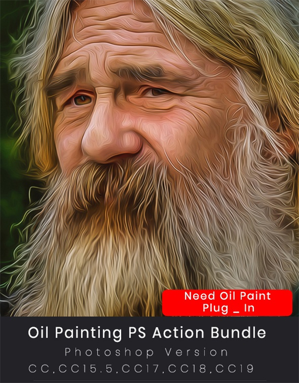 Oil Painting Photoshop Action Bundle