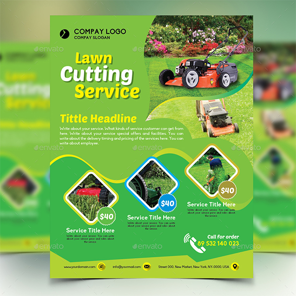 Lawn Cutting Service Flyer Design