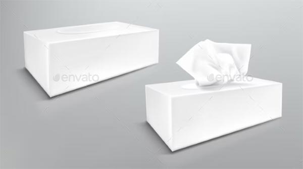 Paper Napkin Box Mockup Template