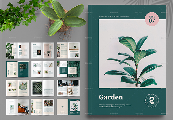Garden Botanical Magazine PSD Template