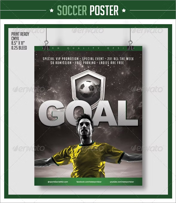 Soccer Poster Goal Template